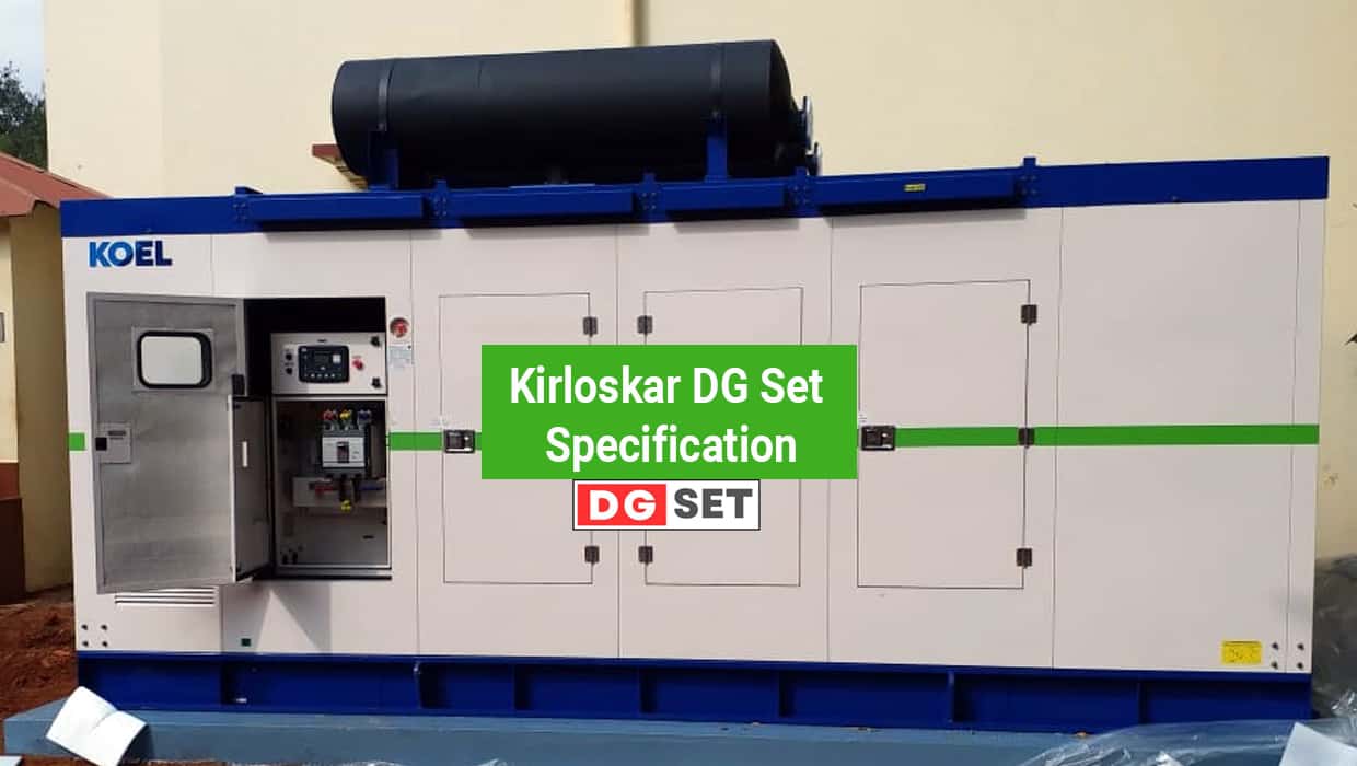 Kirloskar DG Set Specification - Complete Guide for DG sets ranging ...